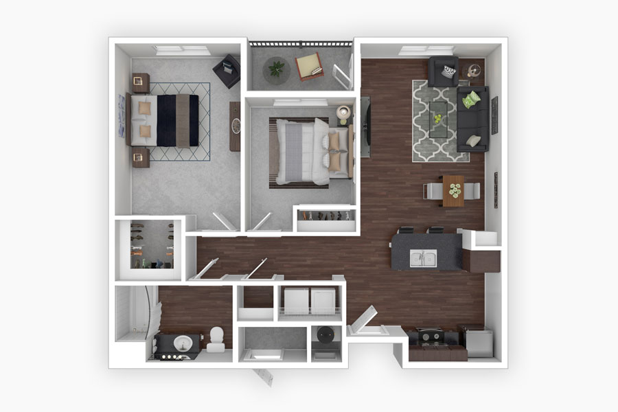 3D Apartment Floor Plan Designs | Market Apartments